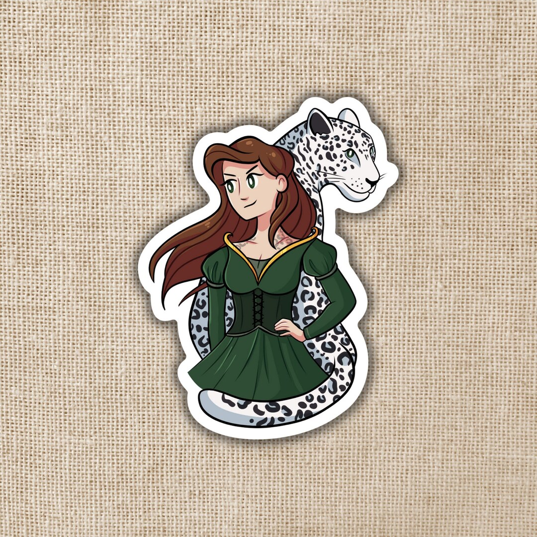 Lysandra Ghost Leopard Sticker Officially Licensed Throne of - Etsy