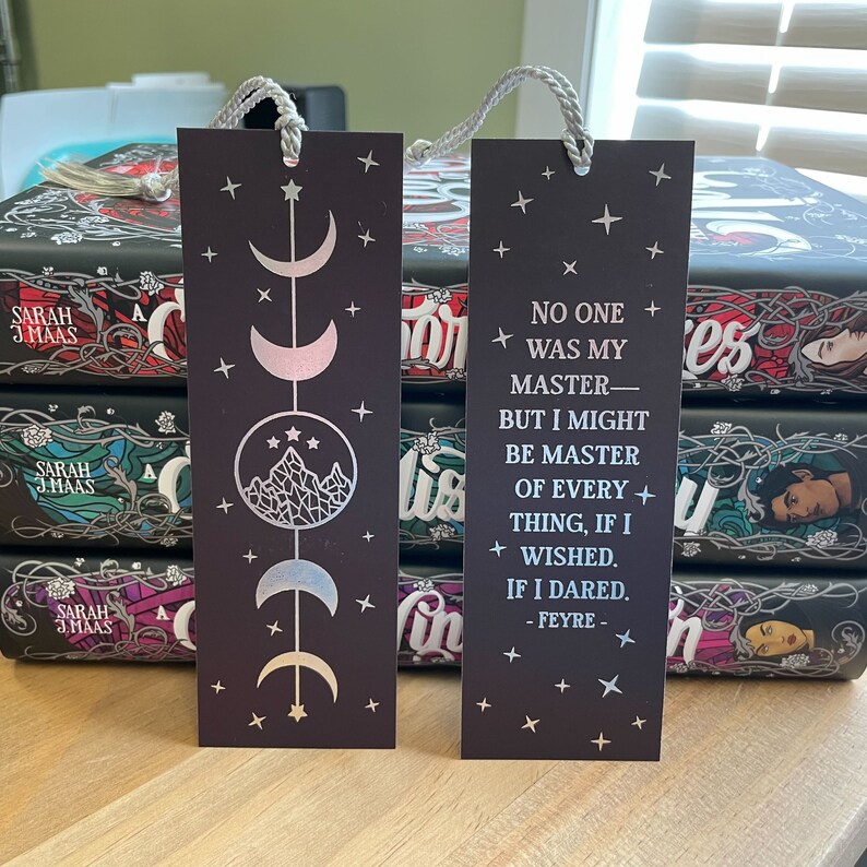 Feyre Back Tattoo and Quote Foil Bookmark Officially - Etsy