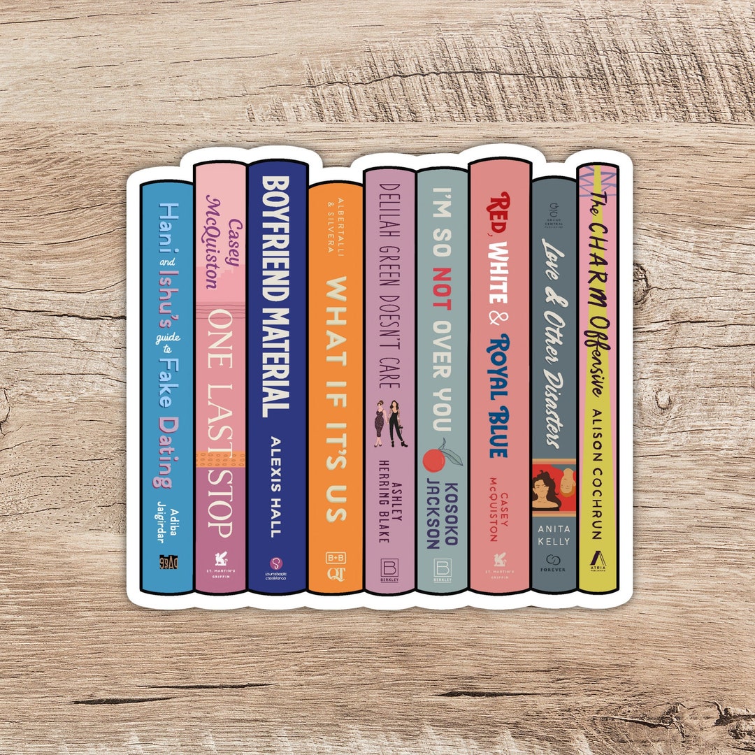 LGBTQ Romcom Book Stack 3-inch Sticker - Etsy
