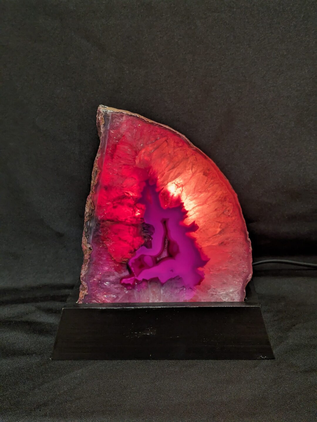 Handcrafted Pink Agate Lamp - Etsy