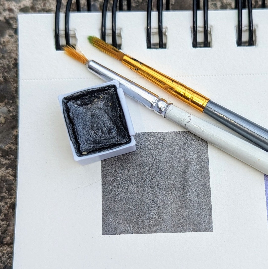 Obsidian Shimmer Handmade Watercolor Half Pans | Shimmer #B028 - Etsy