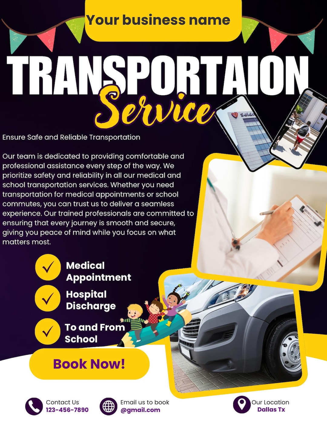 Transportation Flyer - Etsy