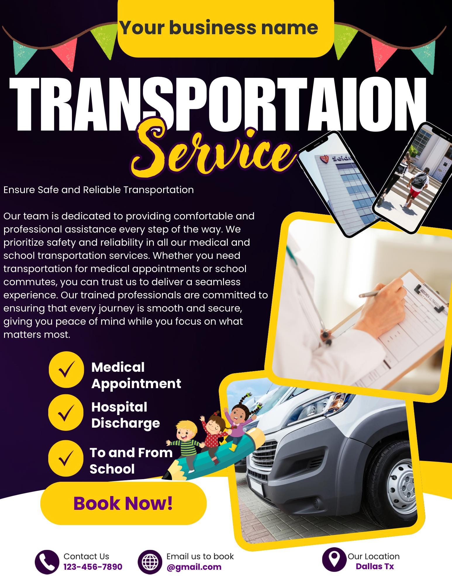 Transportation Flyer - Etsy