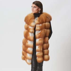 Canadian Red Fox Fur Vest Made of 100% Real Fur - Etsy