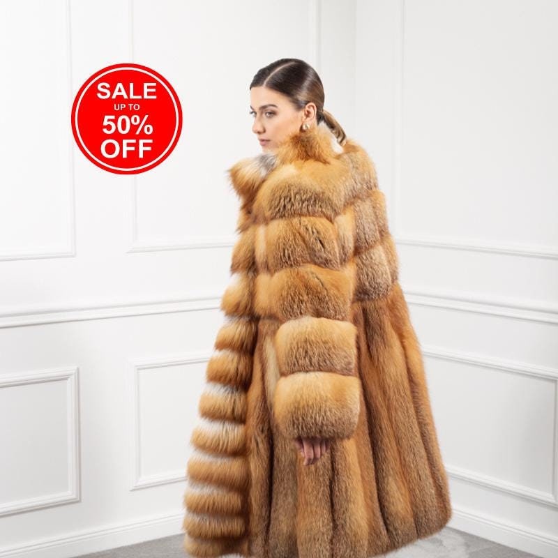 Red Fox Fur Coat - Etsy