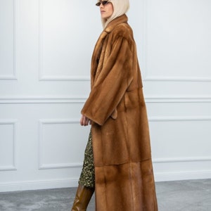 Gold Mink Fur Long Coat Made of 100% Real Fur - Etsy
