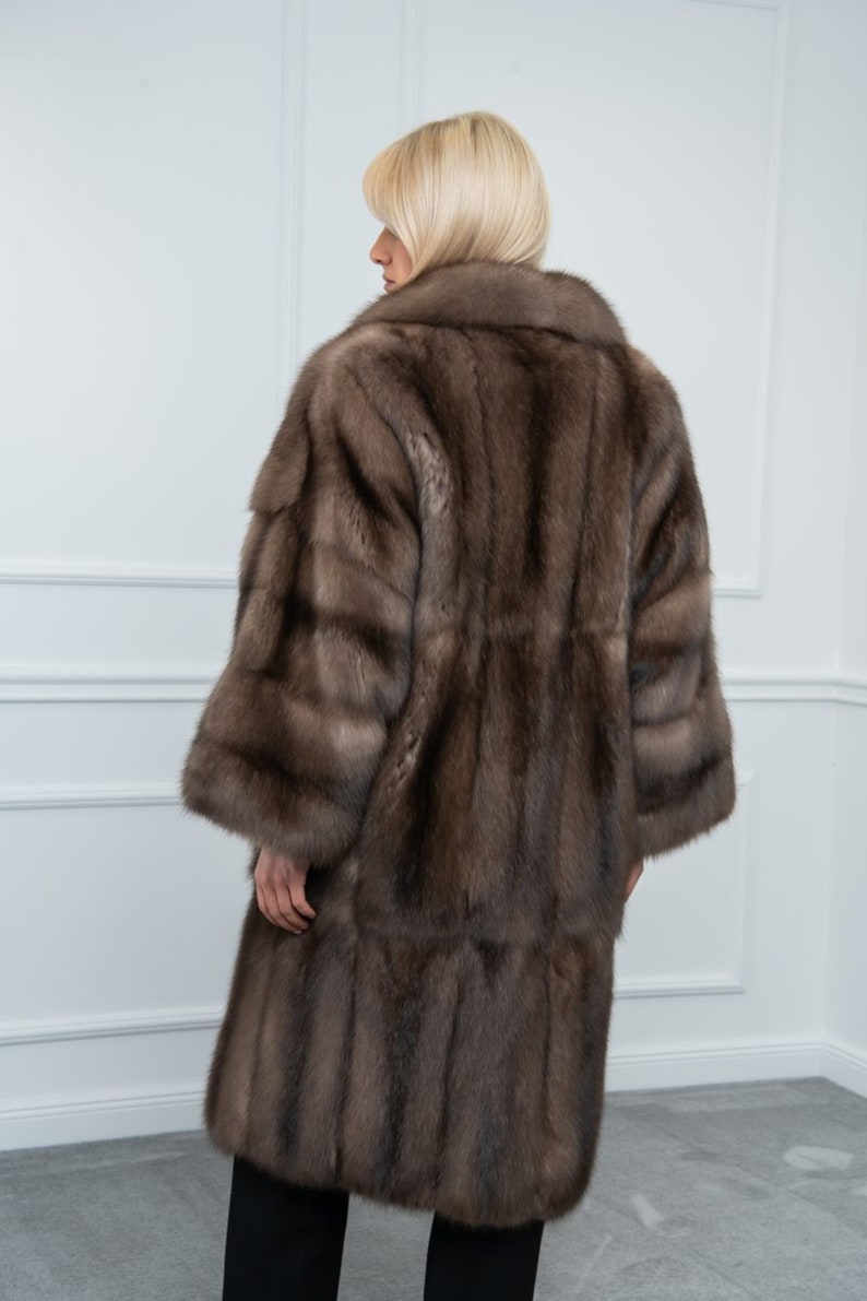 Platinum Sable Relaxed Fit Fur Coat Made of 100% Real Fur. Zibellina - Etsy