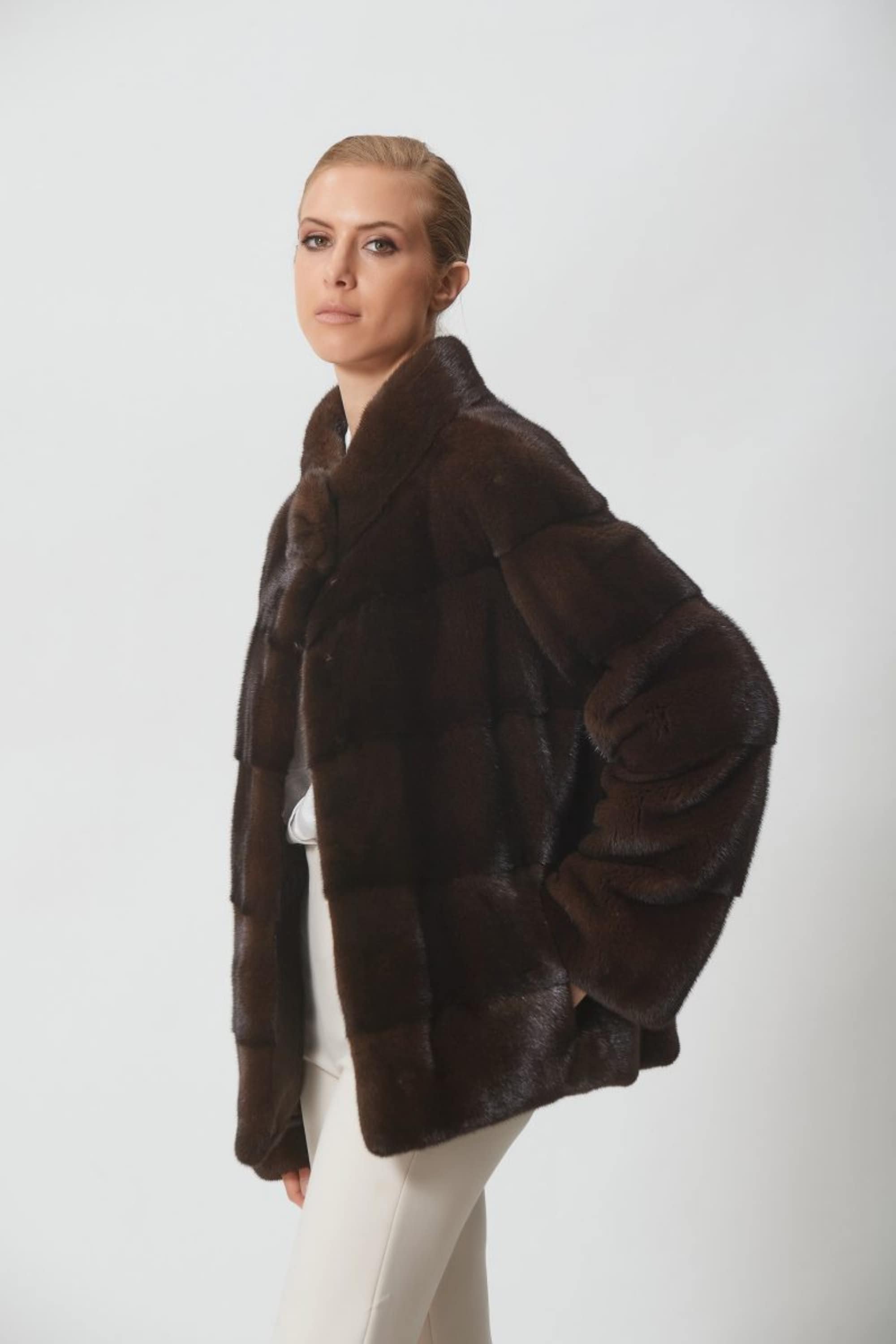 Mahogany Mink Fur Short Jacket: Kopenhagen Fur - Etsy