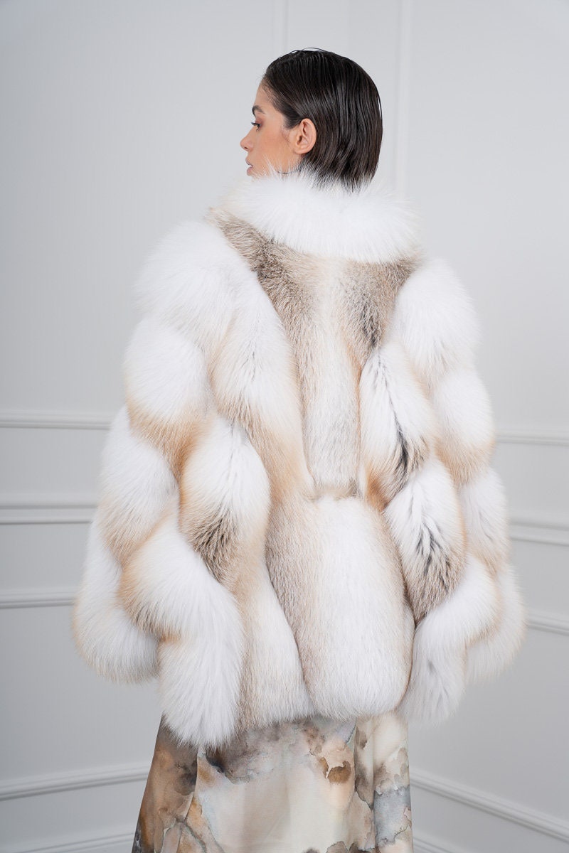Goldenes Fuchs Pelz Cape mit Gürtel - Etsy.de