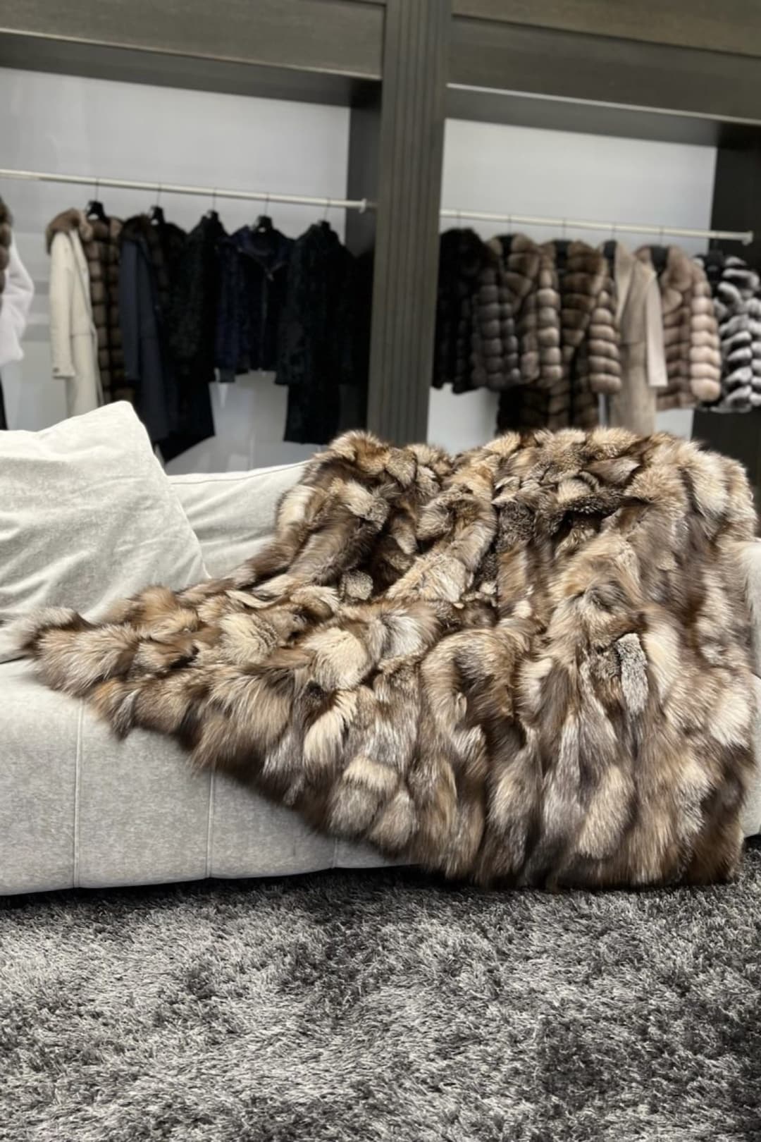 Light Brown Fox Throw Made of 100% Real Fur - Etsy