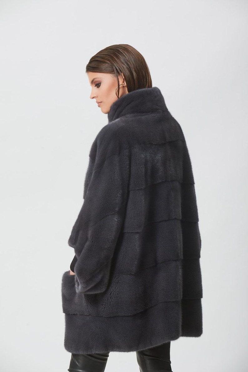 Dark Gray Fur Cape - Etsy