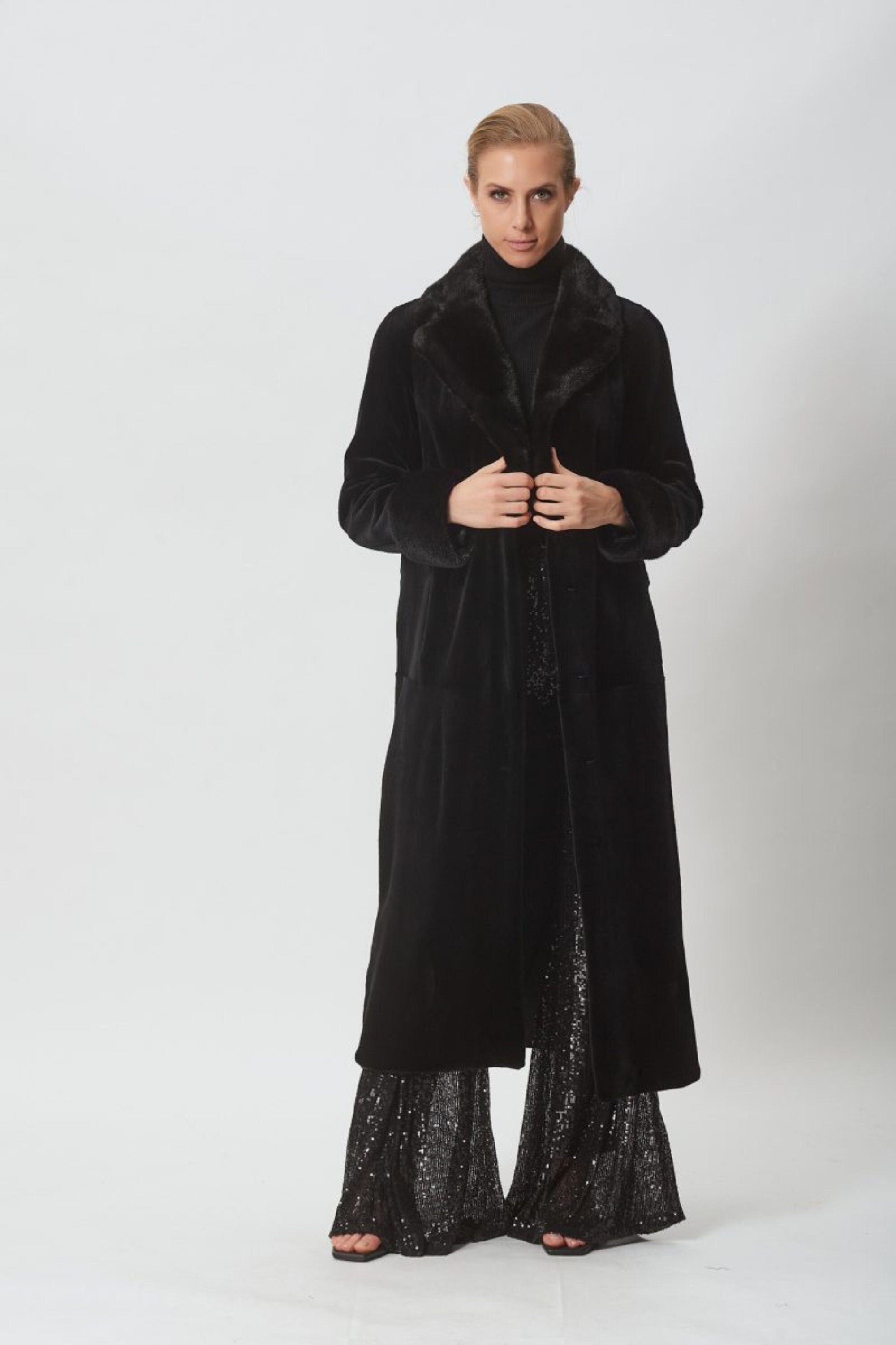 Black Short Sheared Mink Fur Coat Made of 100% Real Fur - Etsy