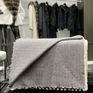 Pied De Poule Sheared Mink Throw – Pattern 2. Real Fur Blanket - Etsy