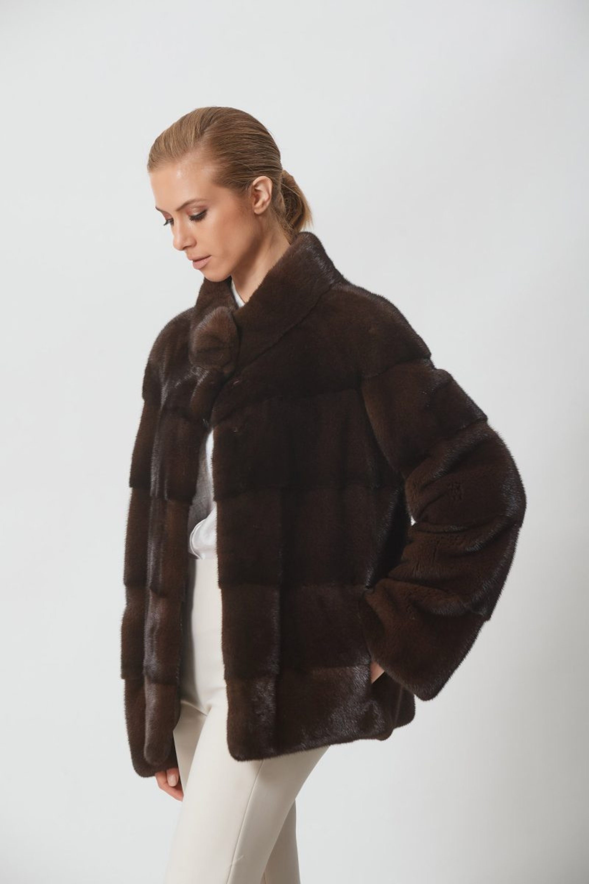 Mahogany Mink Fur Short Jacket: Kopenhagen Fur - Etsy
