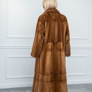 Gold Mink Fur Long Coat Made of 100% Real Fur - Etsy