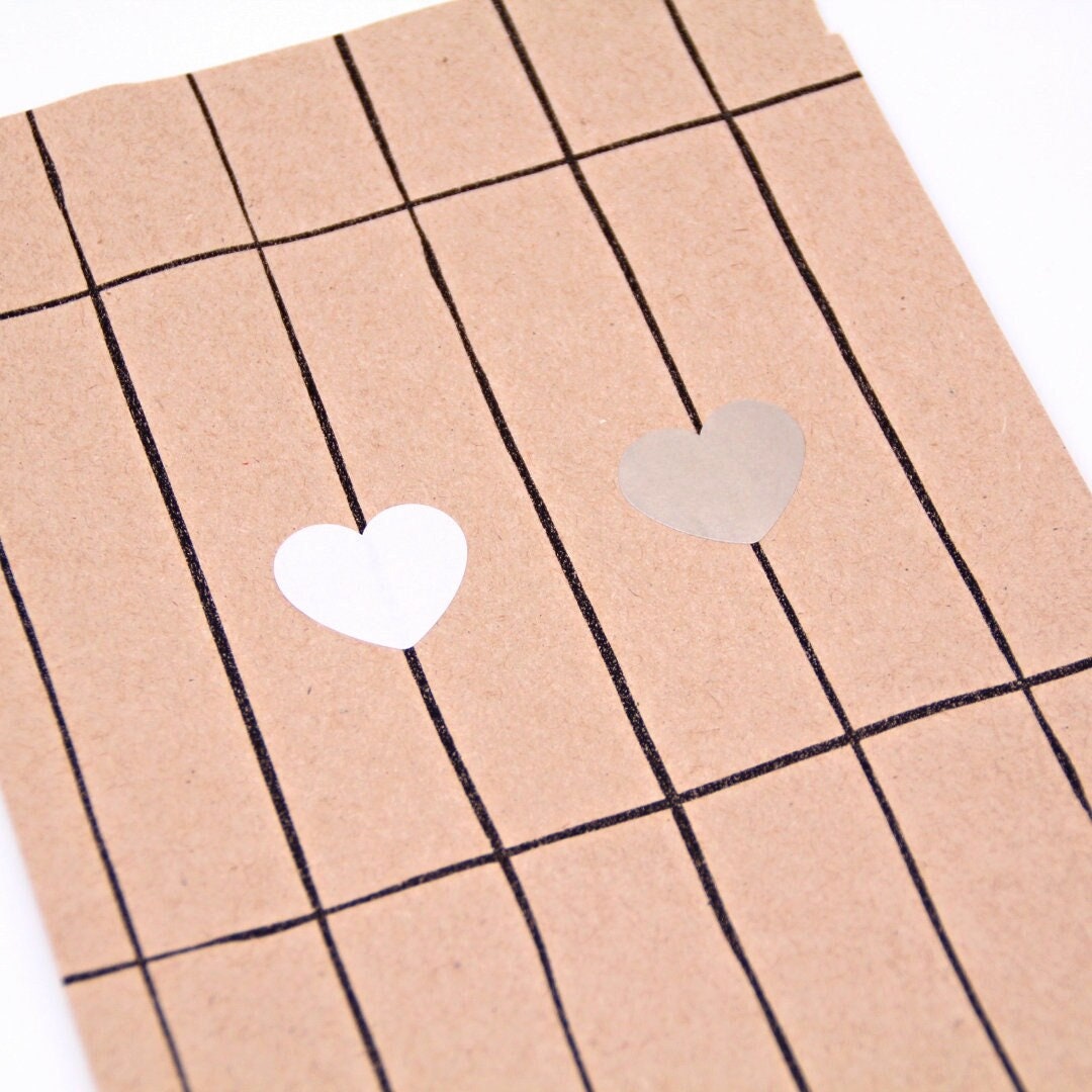 Mini Heart Stickers in Different Colors Stickers, Stickers for Gifts ...