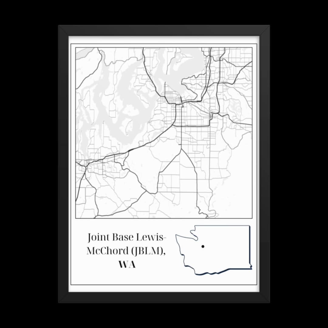Joint Base Lewis-mcchord Military Base Map, Army Air Force Base Poster ...