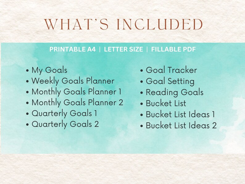 Goal Planner Bundle, Goal Planner Printable, Life Goals Planner, Goal ...