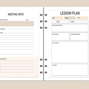 Printable Teacher Planner | Digital Planner Pages | Lesson Planner ...
