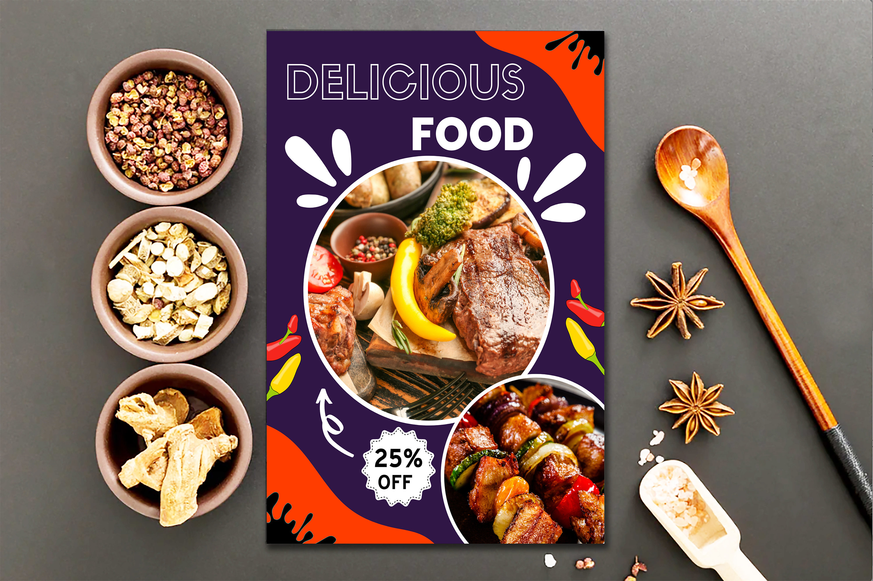 Food Menu Template, Canva Editable Menu, Digital Restaurant Menu Flyer ...