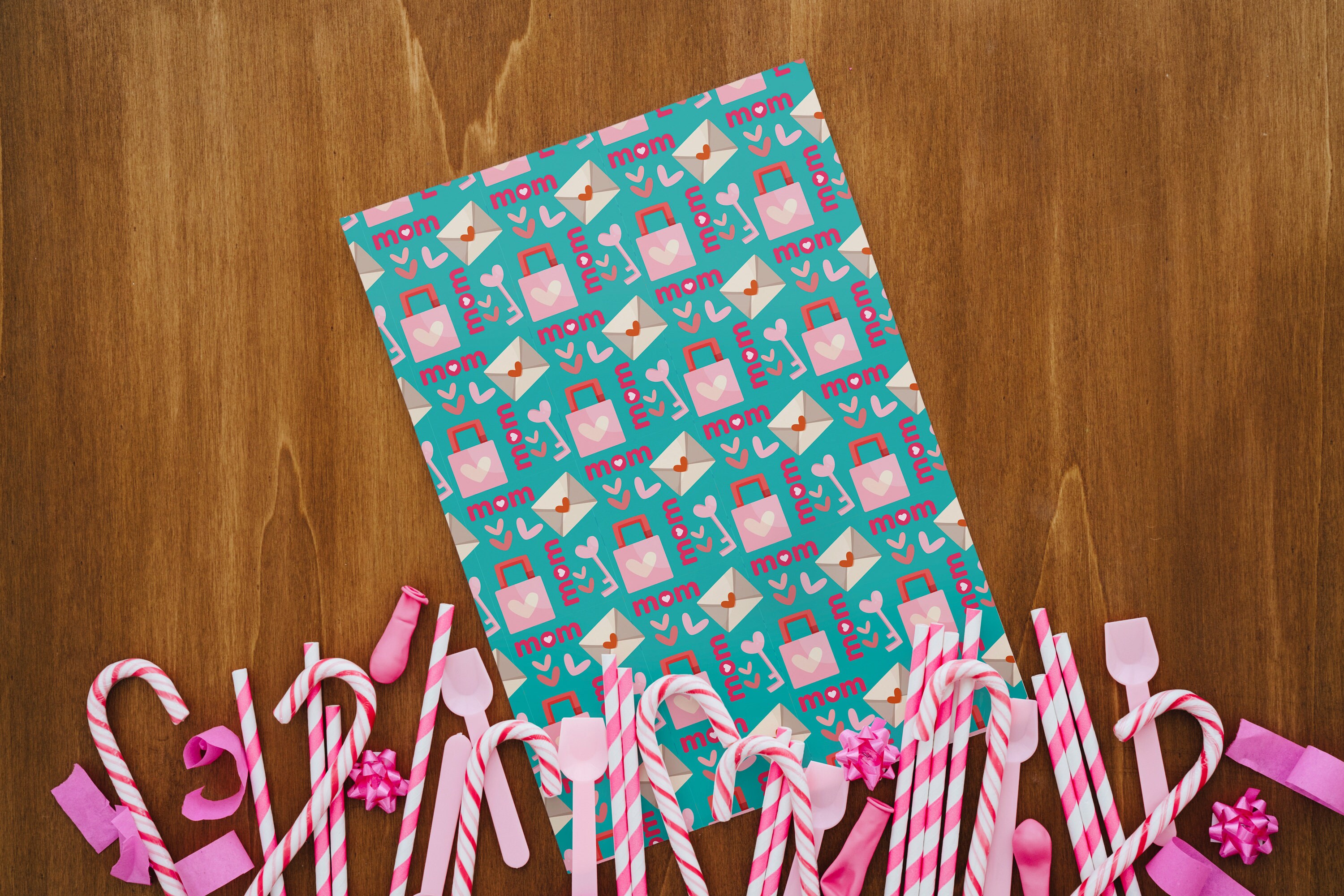 Printable Digital Paper, Scrapbook Paper, Commercial Use, Mom Day Paper ...