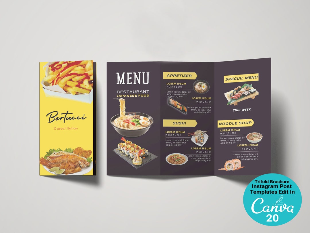 Food Trifold Brochure, Restaurant Brochure Design, Modern Food Shop ...
