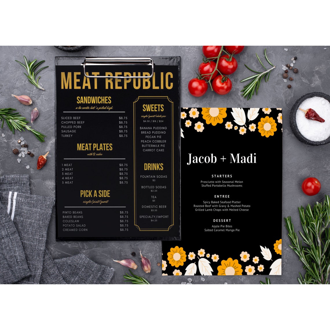Restaurant Food Menu Template, Canva Editable Template,food Truck Menu ...