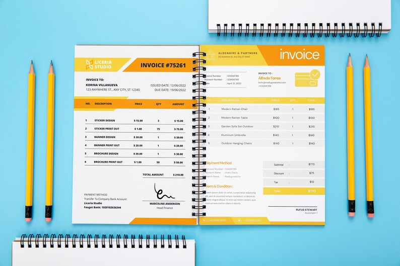 Invoice Template, Modern Invoice, Microsoft Word Invoice Template ...