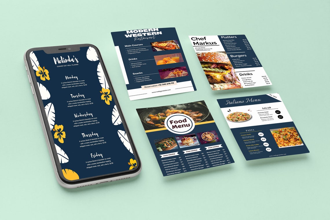 Editable Menu Template,food Menu Template,fast Food Restaurant Menu ...