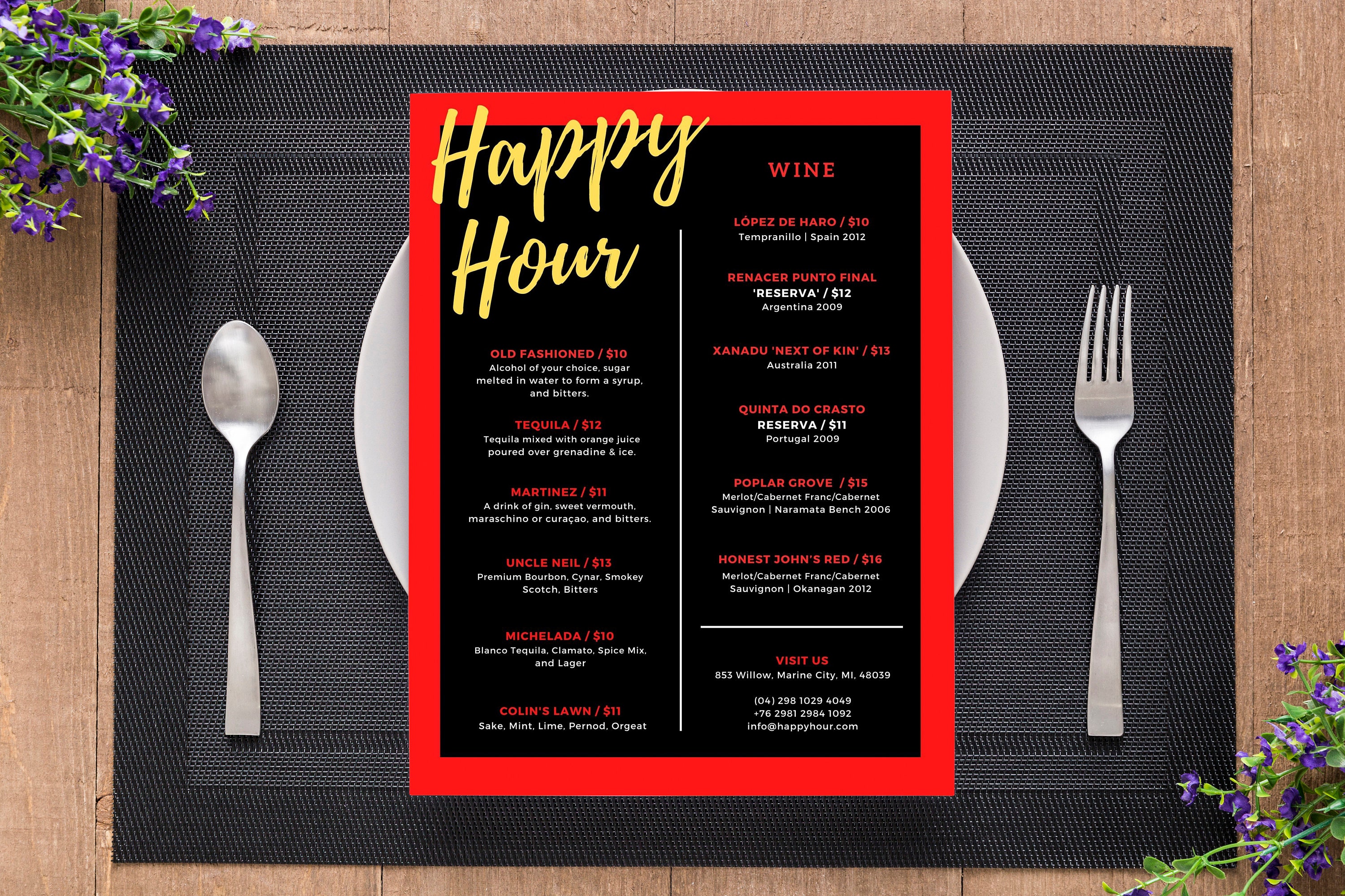 Food Menu Template,trendy Menu, Restaurant Food Menu, Canva Editable ...