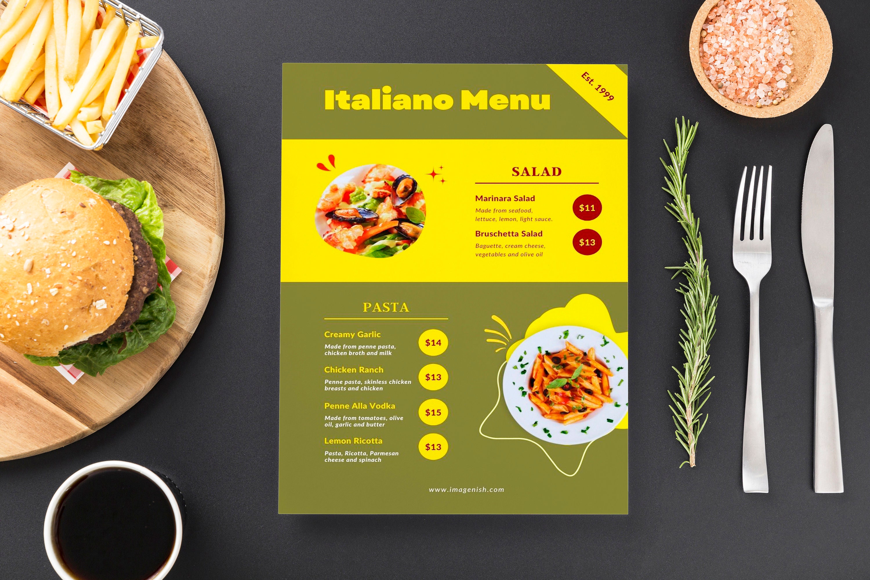 Simple Restaurant Menu Template,food Truck Menu Template, Restaurant ...