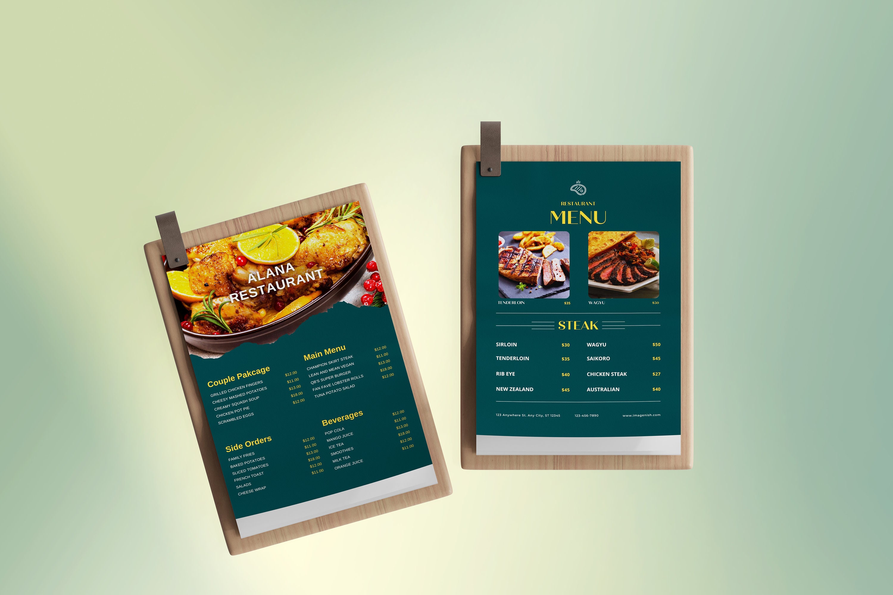 Simple Modern Menu Template - Cocktail Menu, Food Menu, Cafe Menu ...