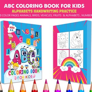 ABC Coloring Book for Kids, Coloring Pages, Alphabet Coloring Page ...