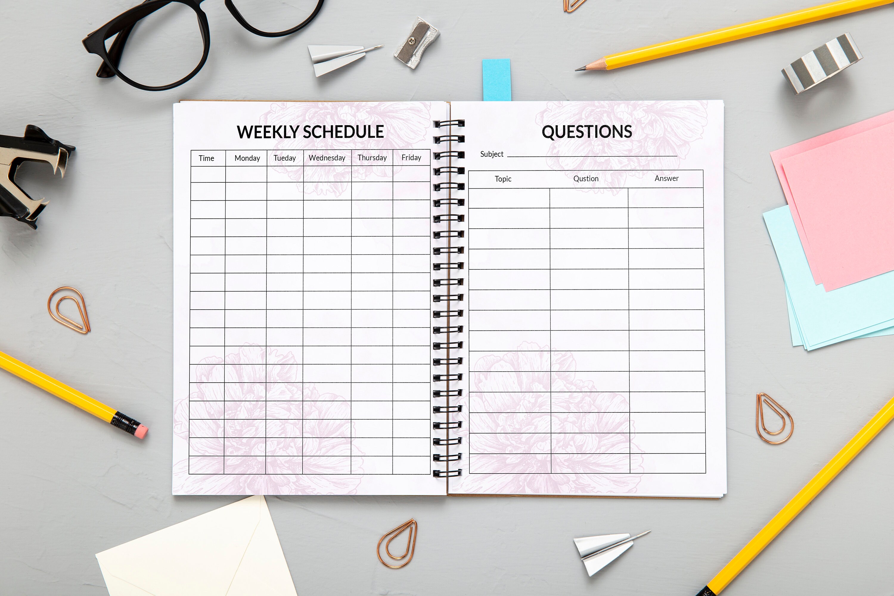 Editable Student Planner, Study Planner Printable, Academic Planner ...