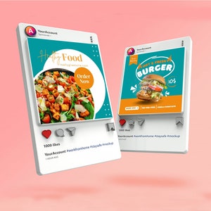 Food Instagram |foodie Blogger Canva Template| Social Media Marketing ...