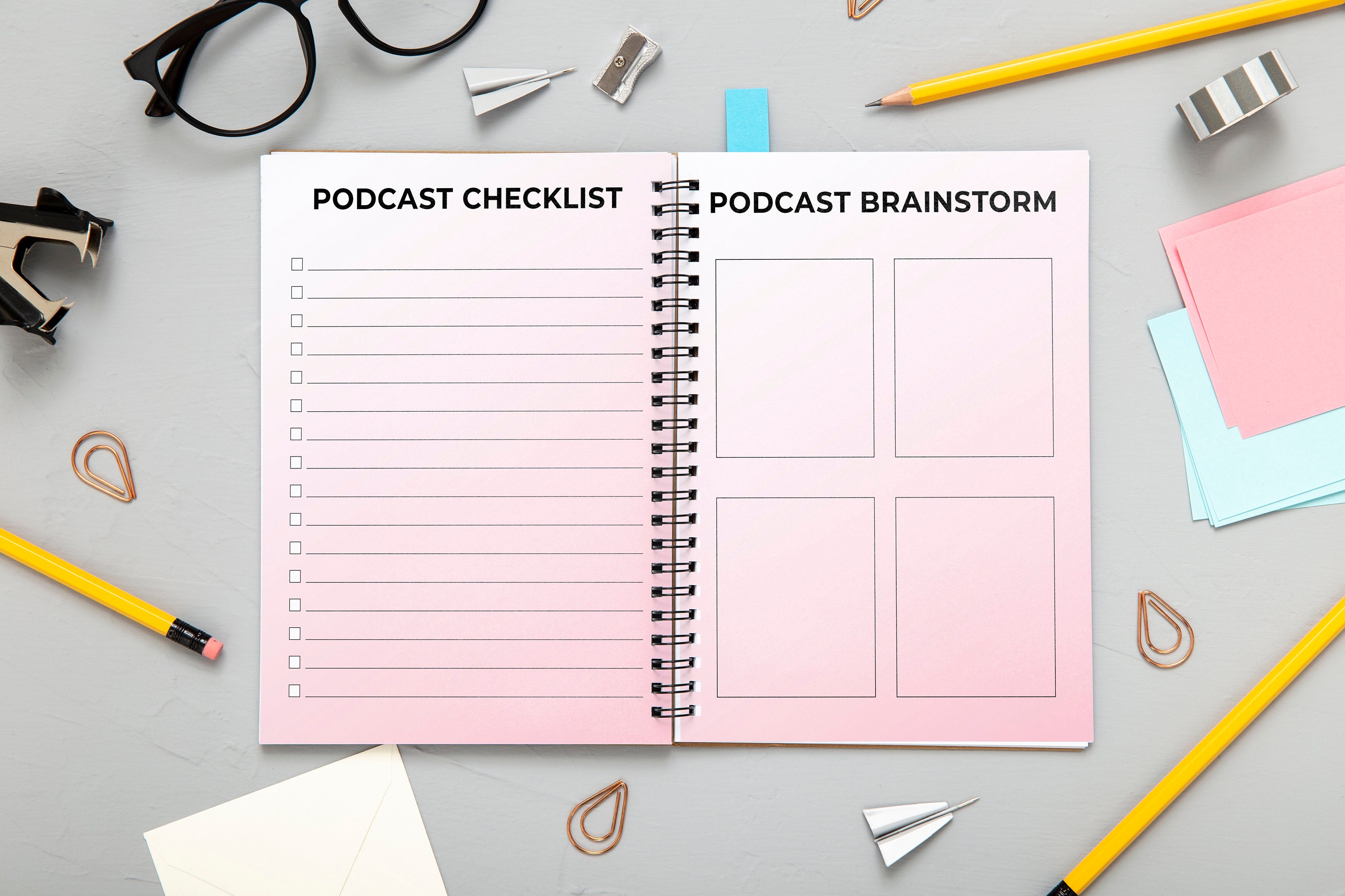 Podcast Planner Editable,interview Planner,podcast Tracker,podcast ...