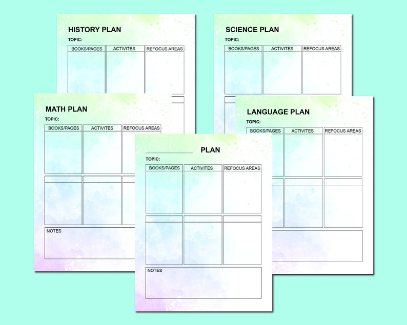 Homeschool Planner Printable Homeschooling Academic Planner Study ...