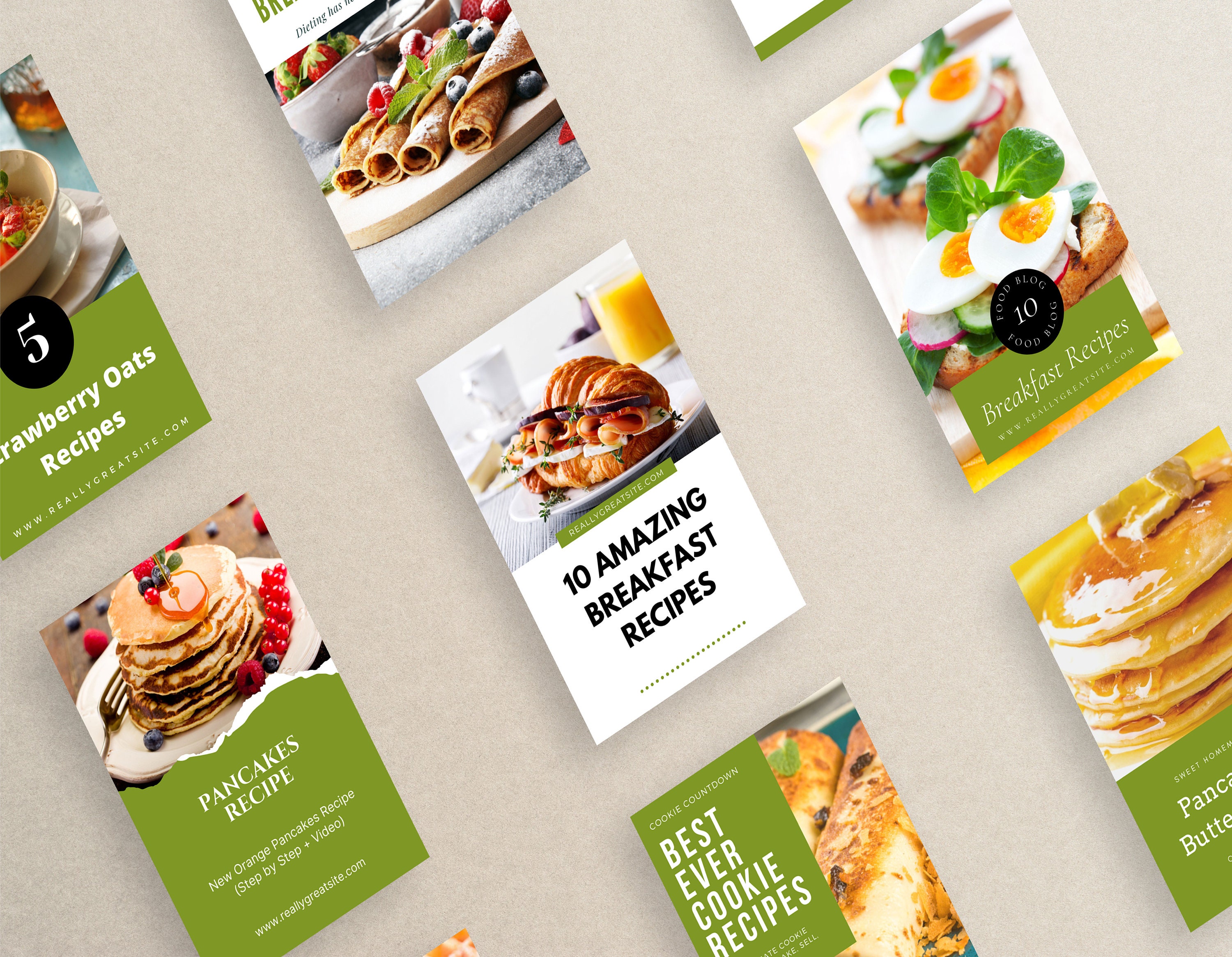 20 Editable Canva Pinterest Templates - Food Blogger Pinterest Pin ...