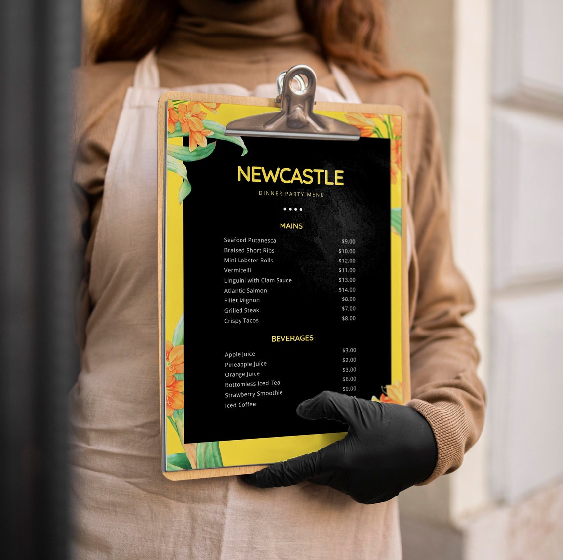 Restaurant Custom Menu Template , Canva Editable Menu Template, Food ...