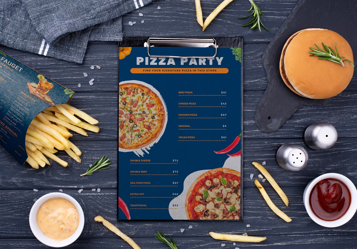 Canva Editable Restaurant Menu,menu Flyer Template, Menu Design, Food ...