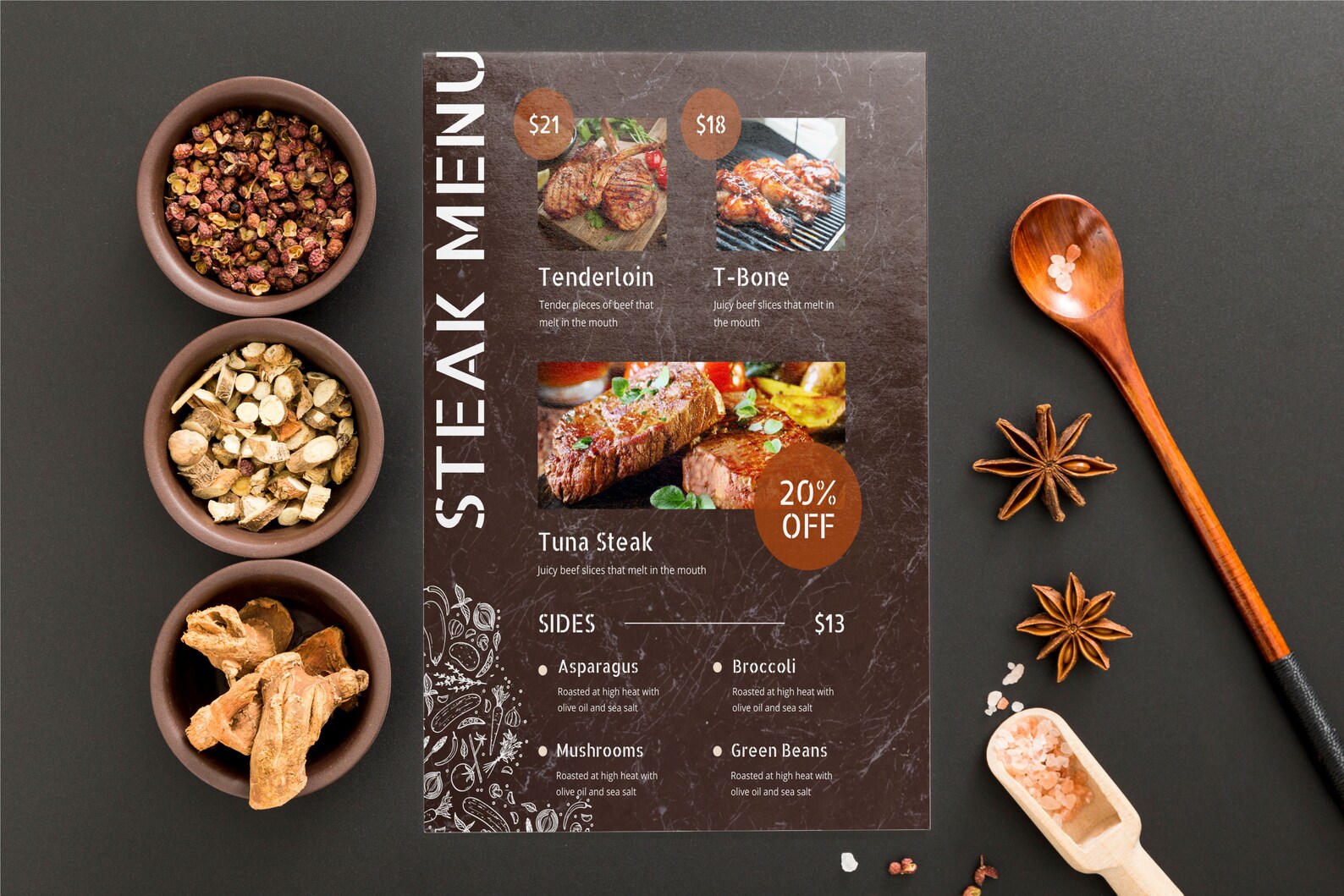 Simple Restaurant Menu Template - Food Menu Flyer Template - Cocktail ...