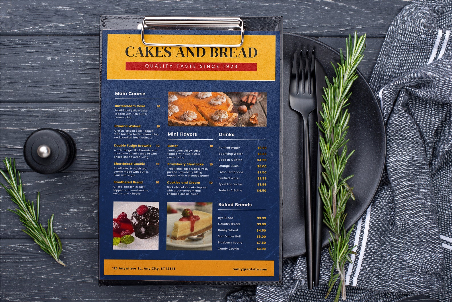 Restaurant Menu Template, Menu for Café, Restaurant Food Menu Editable ...