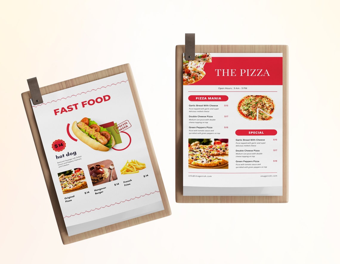 Printable Restaurant Menu Template food Menu Template Cafe - Etsy