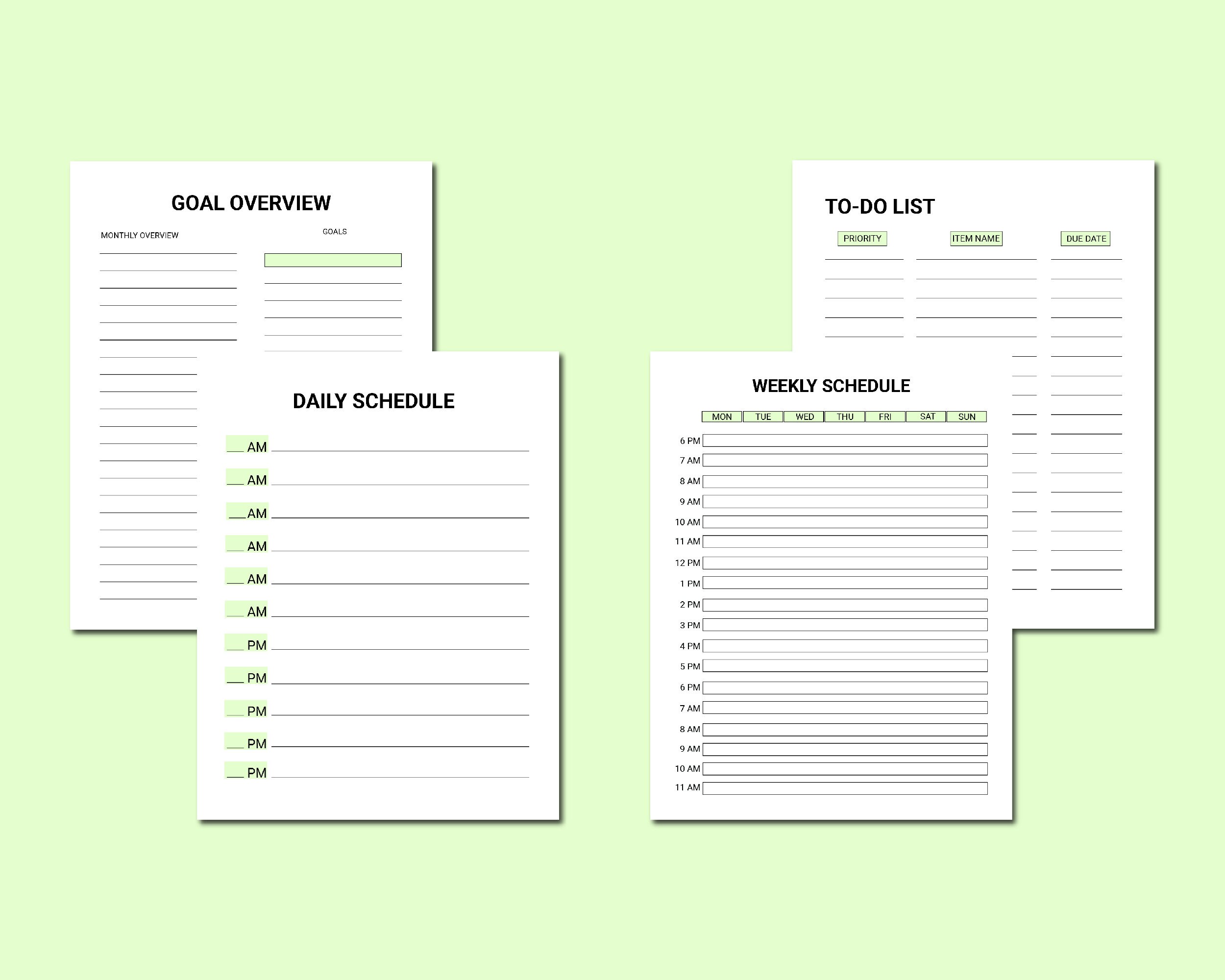 Goal Planner Printable,habit Tracker, Monthly Goal Setting,yearly Goals ...