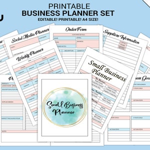 Business Planner Printable BUNDLE, Business Organizer, Small Business ...