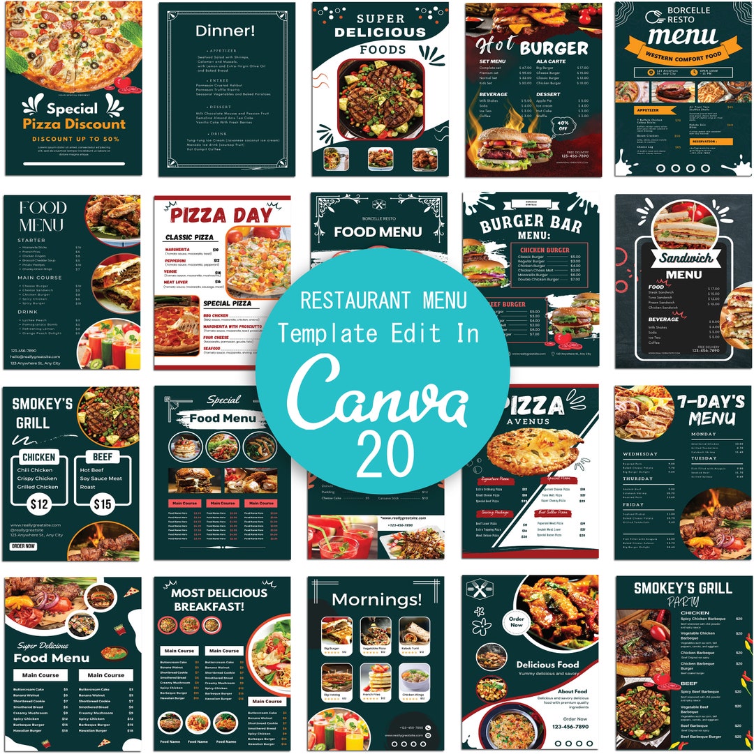 Restaurant Menu ,food Menu,restaurant Menu Template,editable Menu ...