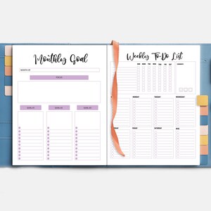 Daily Weekly Monthly Planner, Planner Template, Editable Planner ...