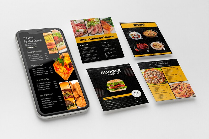 Custom Food Menu Flyer Template |restaurant Menu Template | Canva Food ...