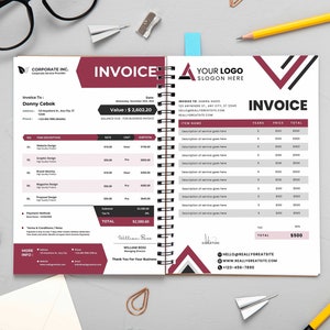 Modern Editable Invoice, Billing Form Template,business Invoice,receipt ...