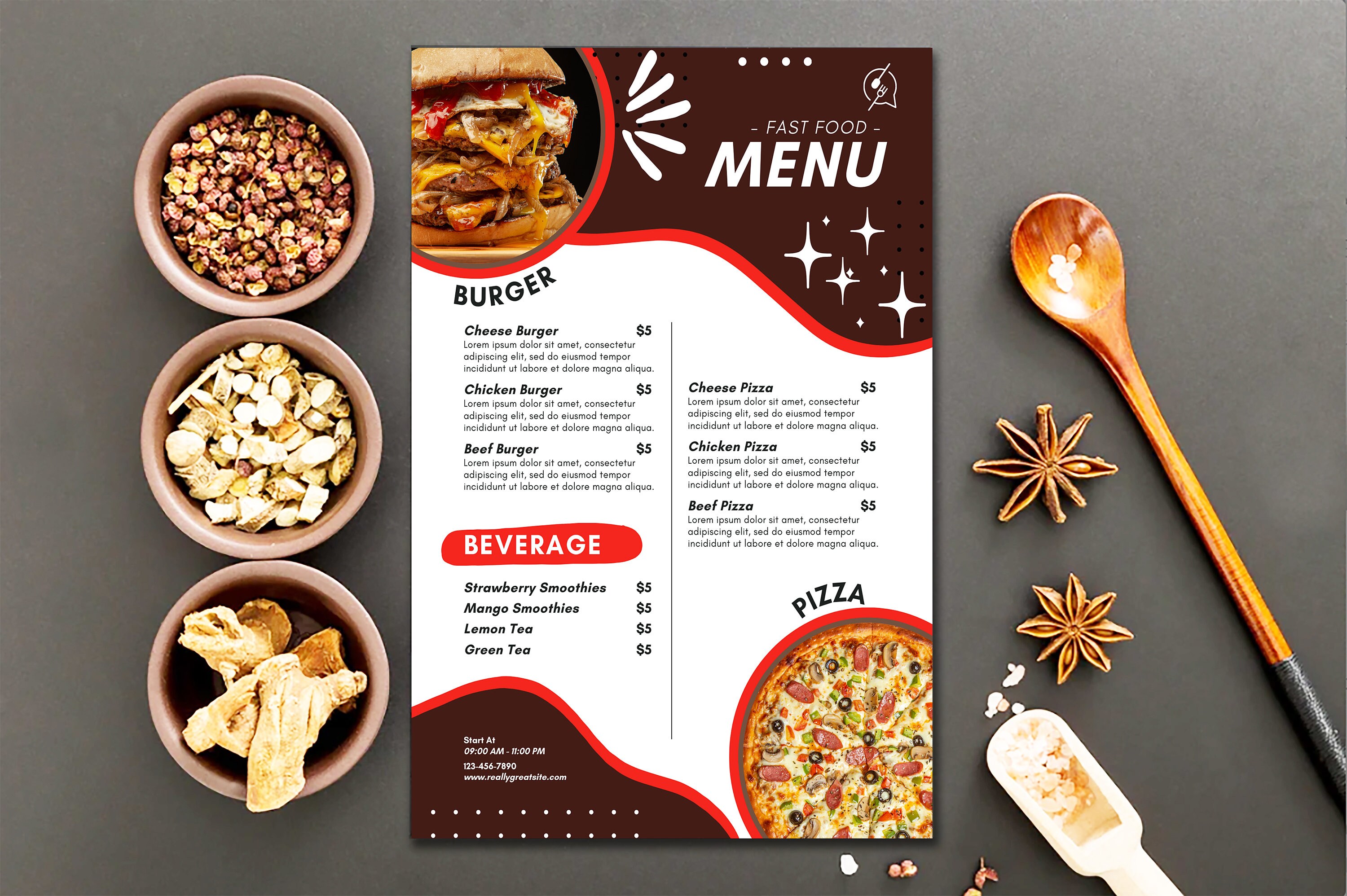 Editable Menu Template,cafe Menu,trendy Menu, Canva Editable Menu, Menu ...